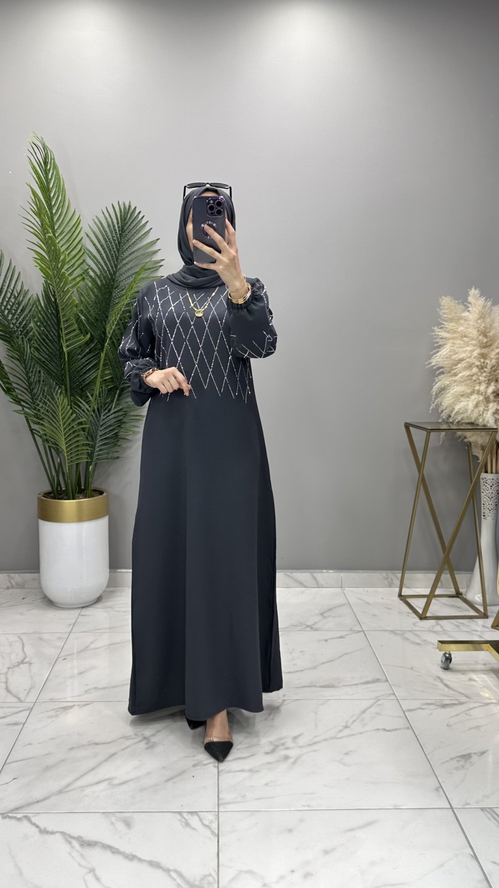 Çisem Abiye Elbise Füme En Uygun Fiyatlarla